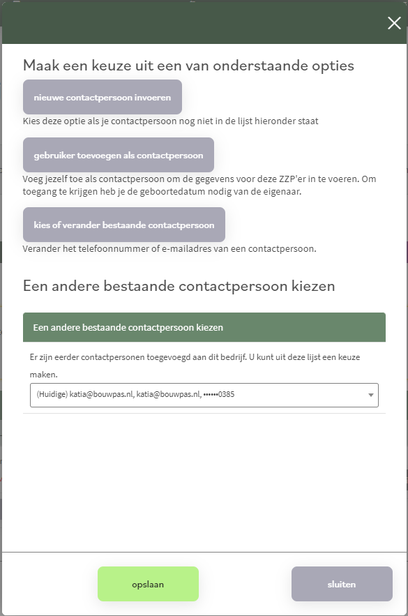 Kan ik de gegevens voor mijn ZZP'ers invullen? – Bouwpas Hulpcentrum